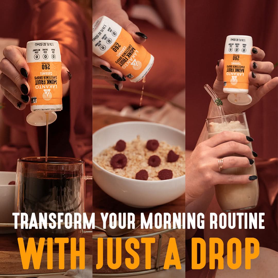 Caramel Liquid Monk Fruit Sweetener Drops – Lakanto USA