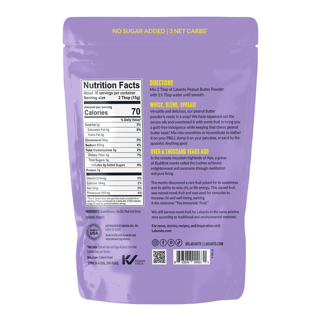 Gluten-Free Peanut Butter Powder | Lakanto – Copyright Saraya USA, Inc ...