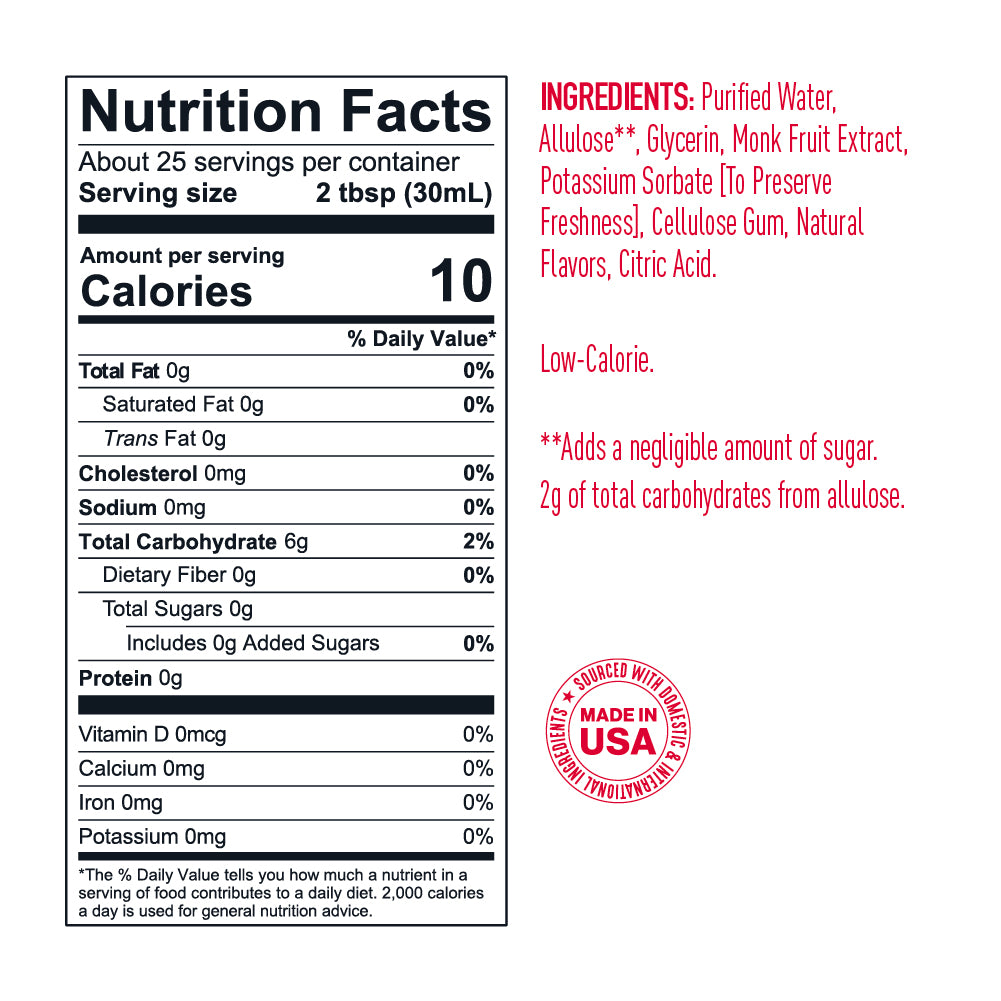 Simple Flavoring Syrup Original – Copyright Saraya USA, Inc. DBA Lakanto