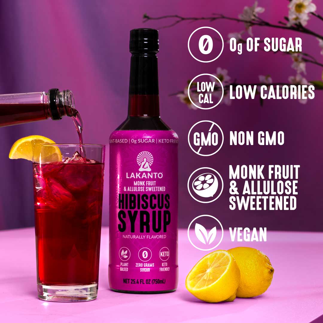 Simple Flavoring Syrup Hibiscus – Copyright Saraya USA, Inc. DBA Lakanto